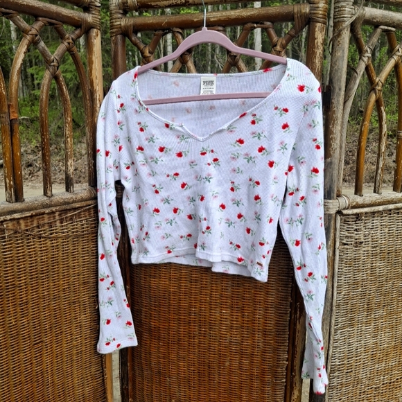 PINK Victoria's Secret | Tops | Cherry Print Long Sleeve Top | Poshmark